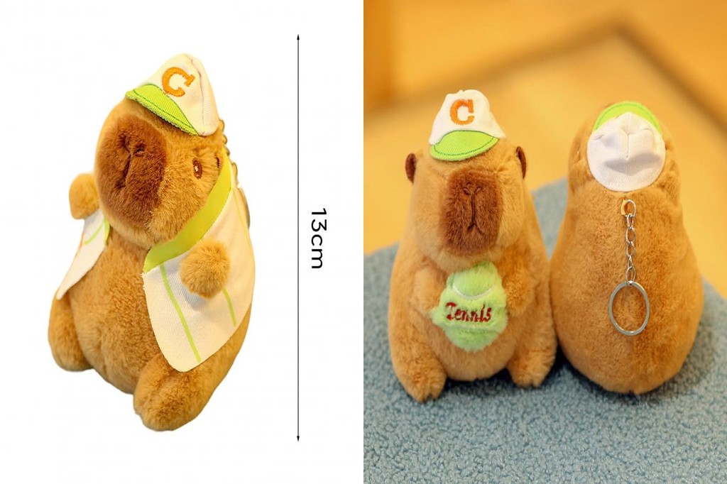 BF Capybara Shape Keychain Capybara Key Ring Cute Plush Capybara ...