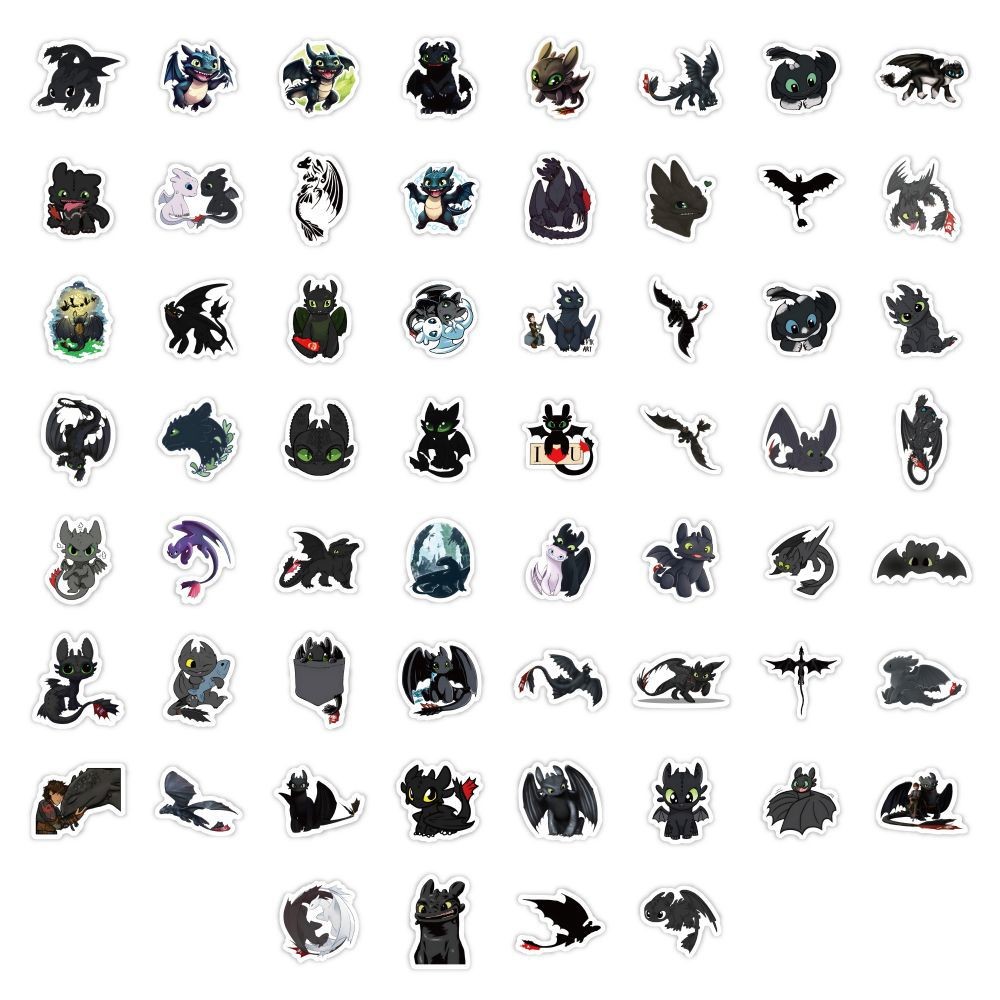 Toothless Creative Stickers How To Train Your Dragon Diy Stickers for ...