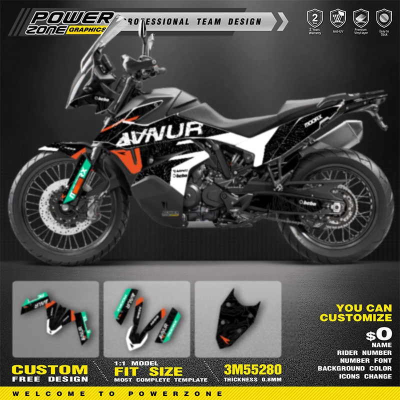 PowerZone Custom Team Graphics Backgrounds Decals for Stickers Kit For ...