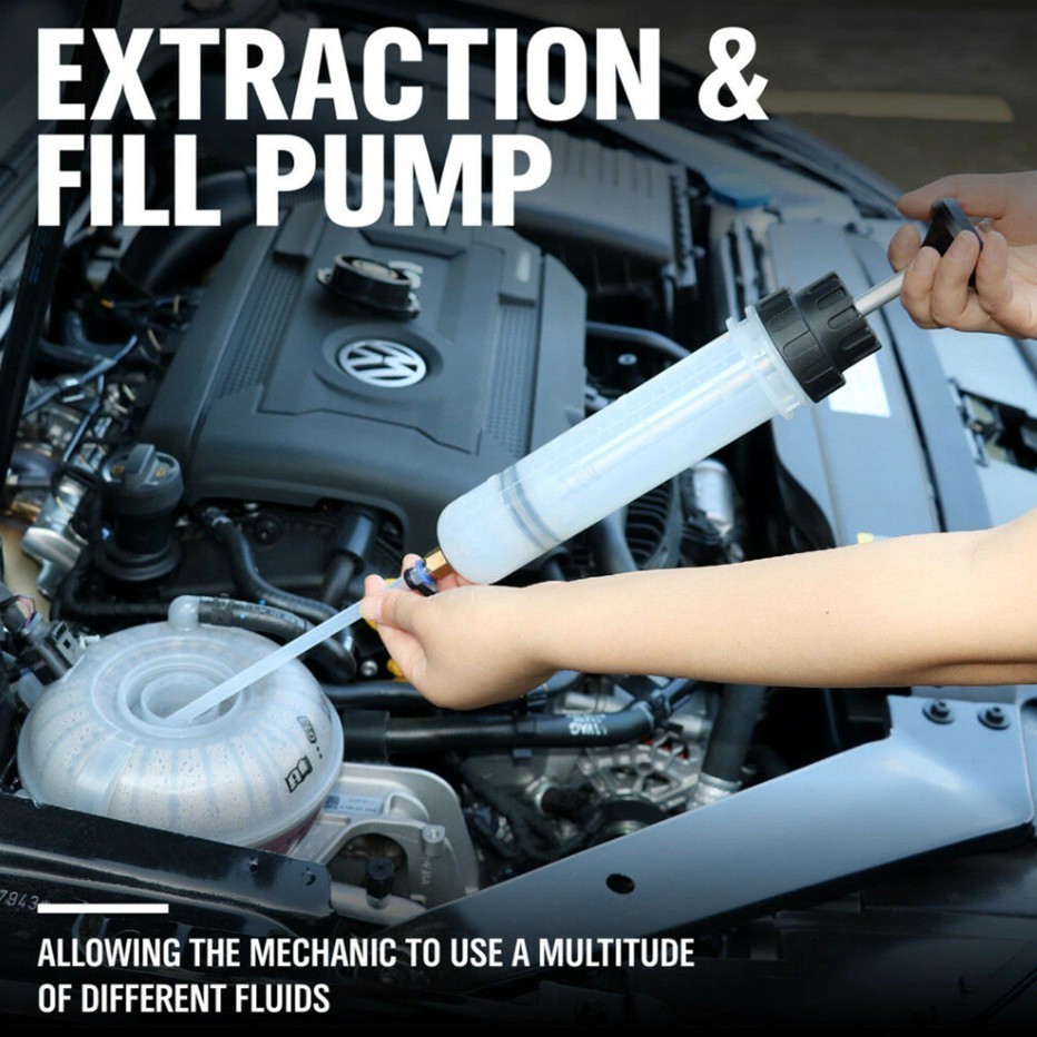 500cc Automotive Fluid Extractor Pump Oil Change Syringe With Hose ...
