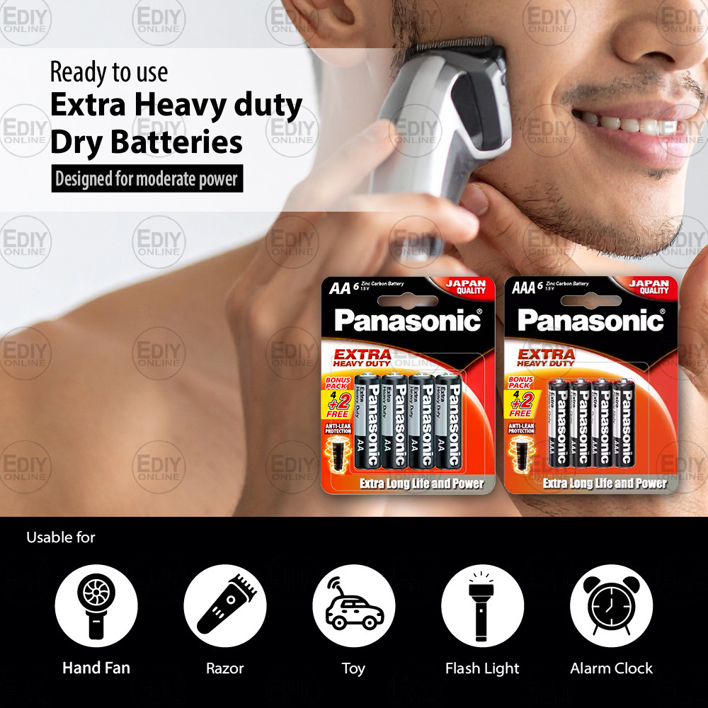 ORIGINAL JAPAN QUALITY PANASONIC EXTRA HEAVY DUTY BATTERY AA AAA ALKALINE EVOLTA GP Rakucel ...