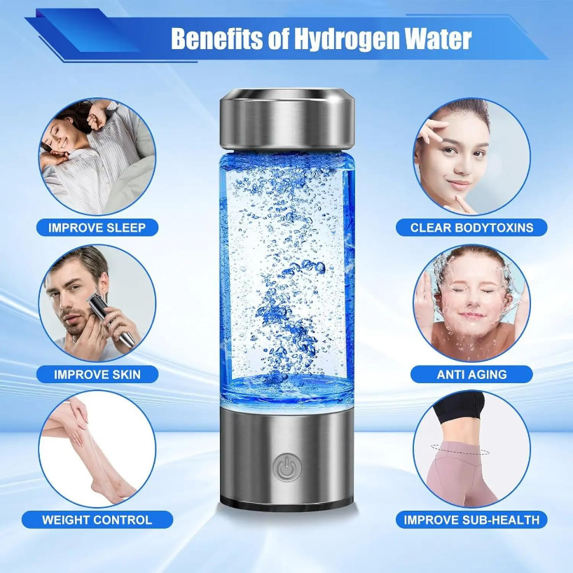 420ml Portable Hydrogen Generator Water Cup Ionizer Hydrogen Rich Super Antioxidants Bottle ...