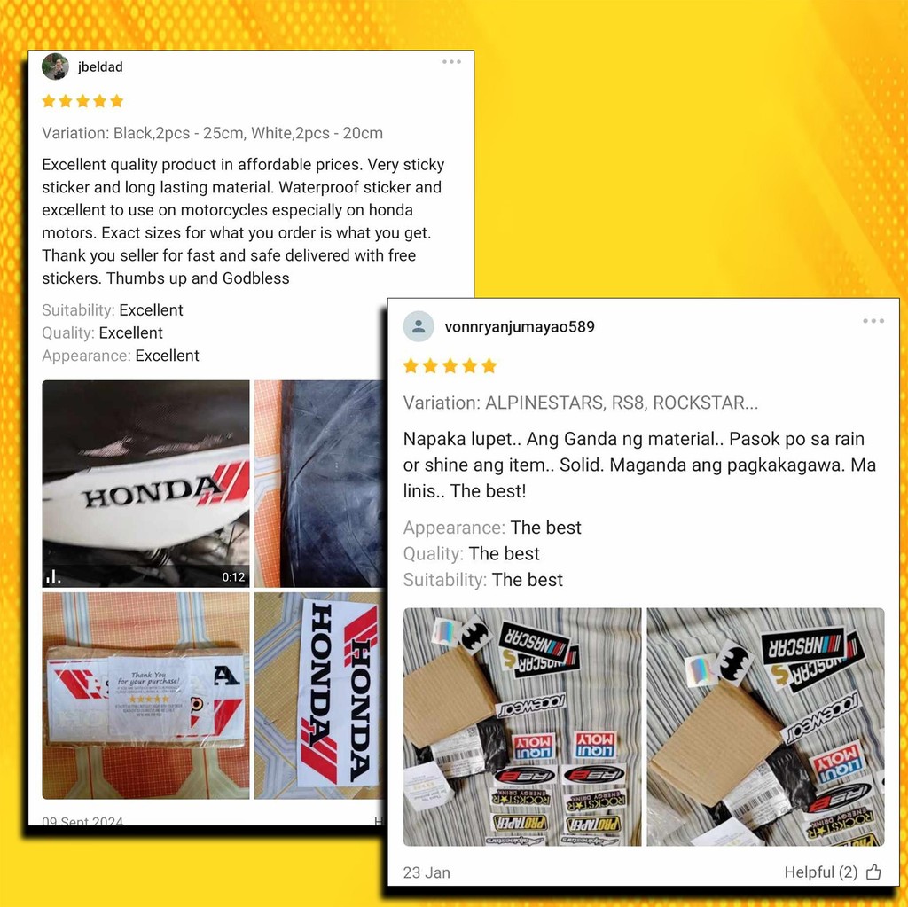 Honda Front Suspension Sticker for Motorcycle Stickers Waterproof ...