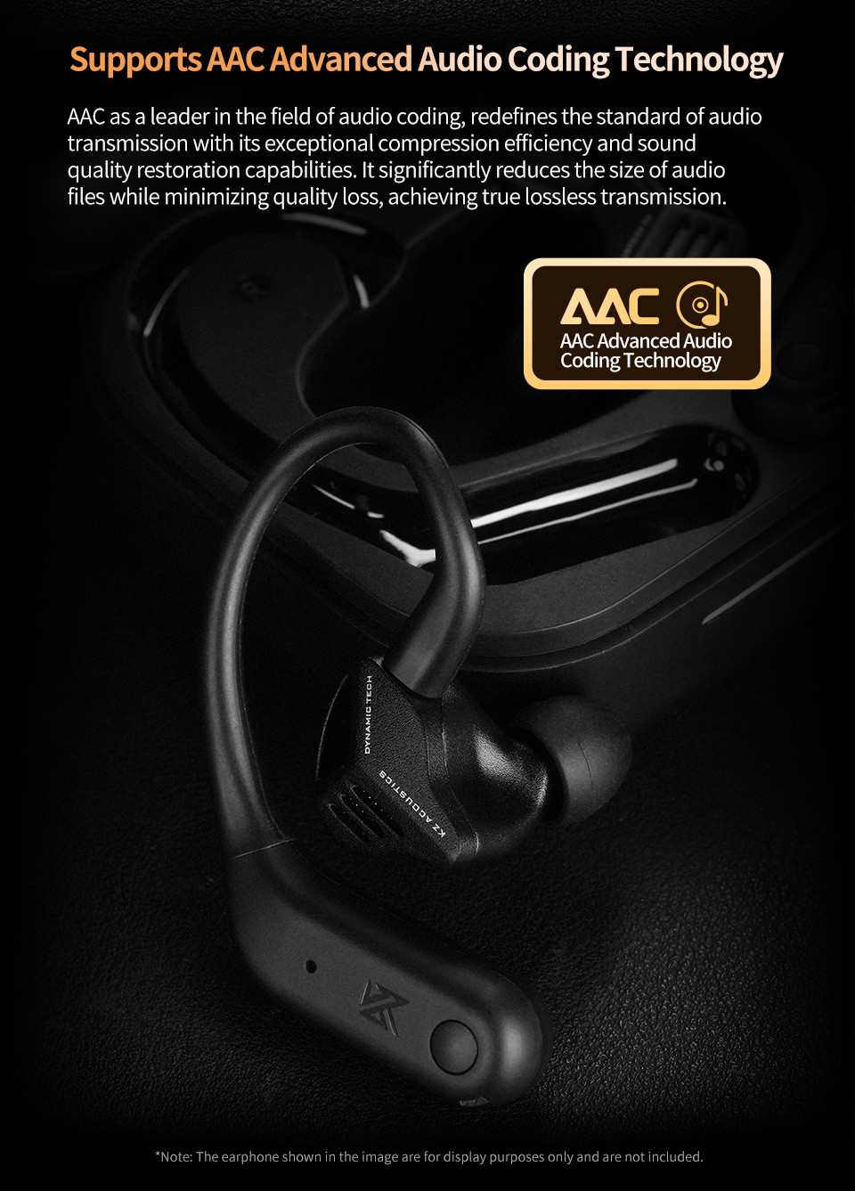 KZ AE01 Pro Wireless Upgrade Ear Hook Earphones Cable ANC Noise ...