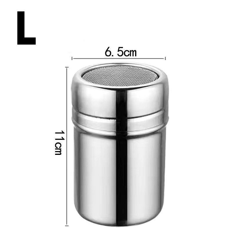 Stainless Steel Shaker Cocoa Flour Coffee Sifter Steel Kit Kitchen ...