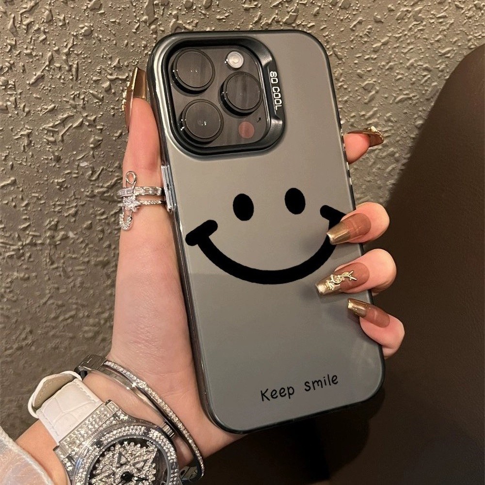 INS Simple Smile Face Phone Case for iPhone 16 15 14 Pro Max iPhone 11 ...