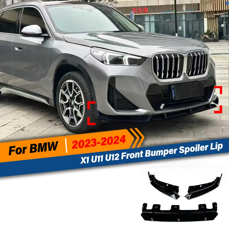 For BMW X1 U11 U12 2023 2024 M Sport Front Bumper Spoiler Lip Car Lower ...