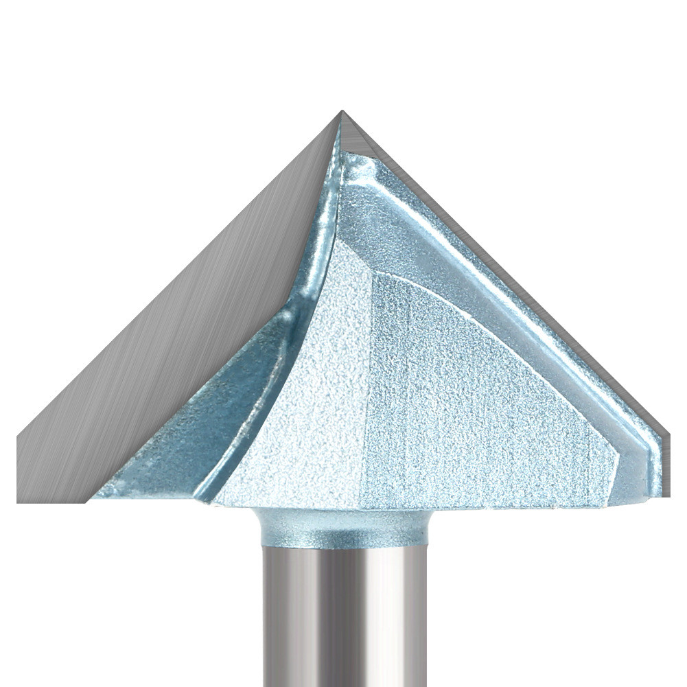 Large 90 Degree V-Groove Router Bit 12mm Shank V Shape Milling Cutter ...
