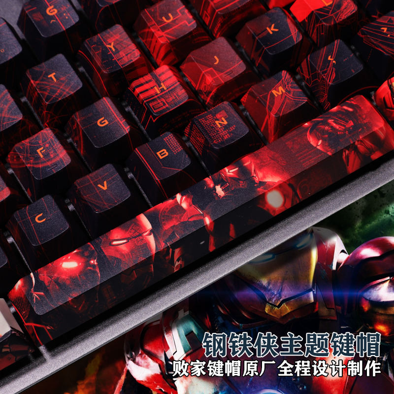 Iron Man Marvel Superhero Online Game Anime Movie Theme PBT Five-Side ...