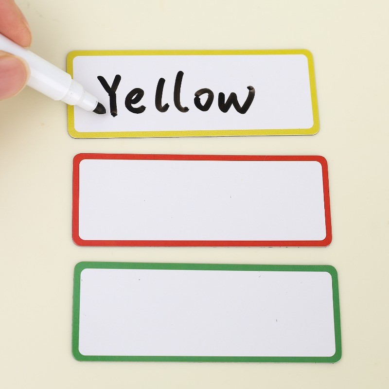 10/20Pcs Writable Erasable Reusable Magnetic Label - Dry Erase Magnetic ...