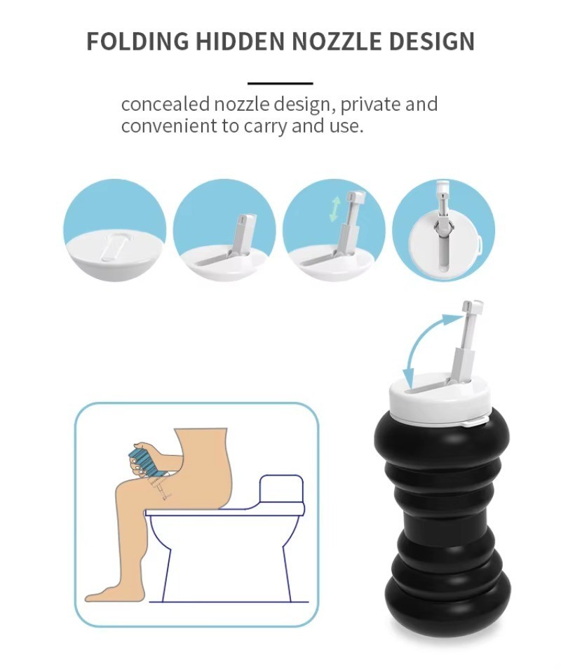 [Ready Stock]New Portable Bidet Spray, 600ml Large Capacity Foldable ...