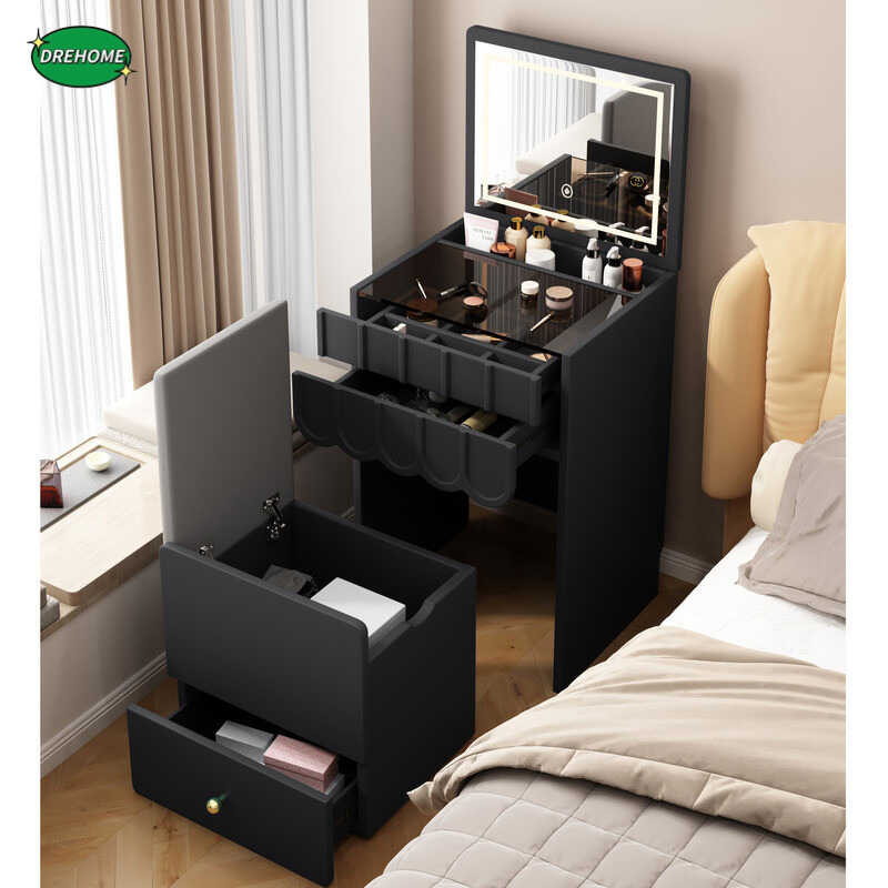 DRE Dressing Table Mini Black Modern Simple Italian Minimalist Cream ...
