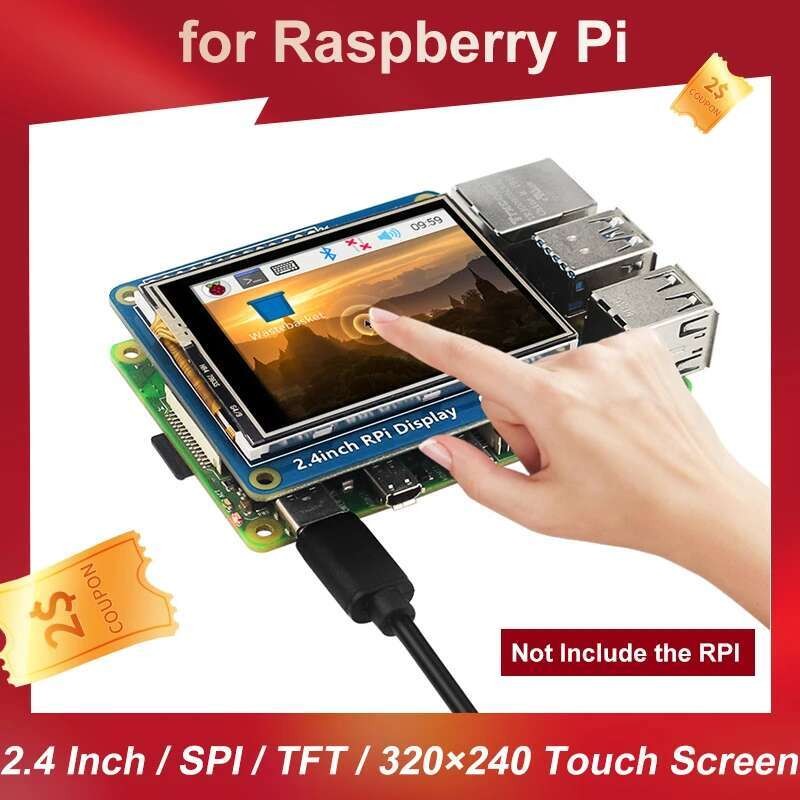 2.4 Inch Raspberry Pi Touch Screen SPI Interface TFT LCD 320×240 Pixel Display LED Backlight for ...
