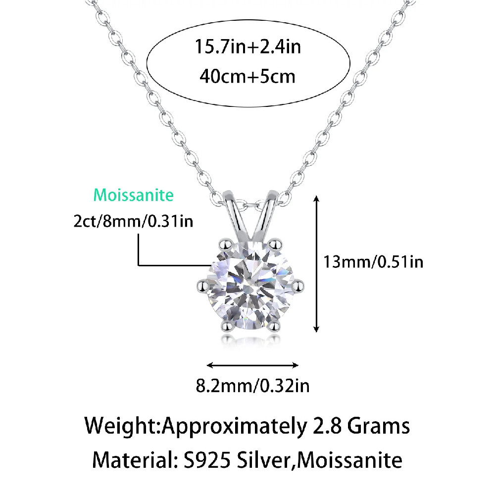 Real Moissanite GRA Certificate 1-3 CT D Color Sparkling Gem 18K White ...