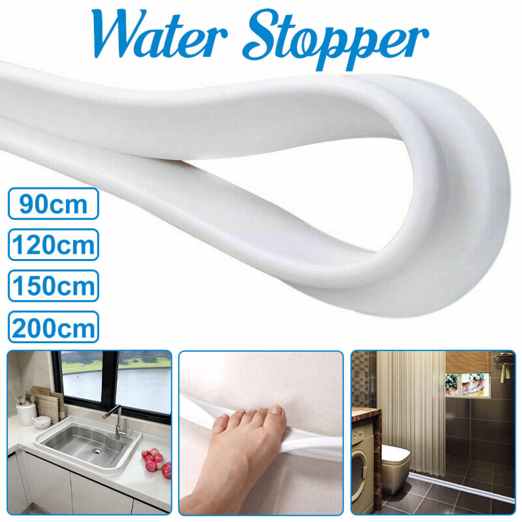 Ready Stock 5cm Height Bathroom Shower Water Blocking Strip Kitchen ...