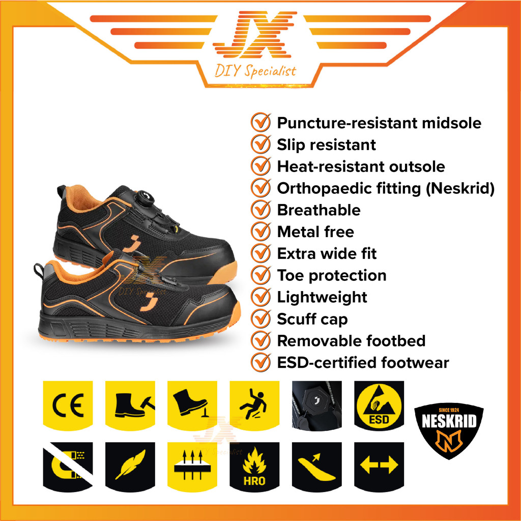 SAFETY JOGGER LOBI S1P Low TLS Twist Lock ESD Safety Shoes Composite ...