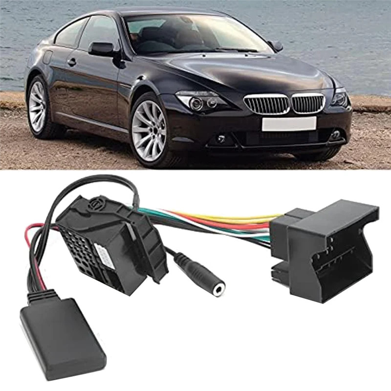 2Set Car Radio Bluetooth 5.0 Music AUX Cable Handsfree Adapter Harness ...