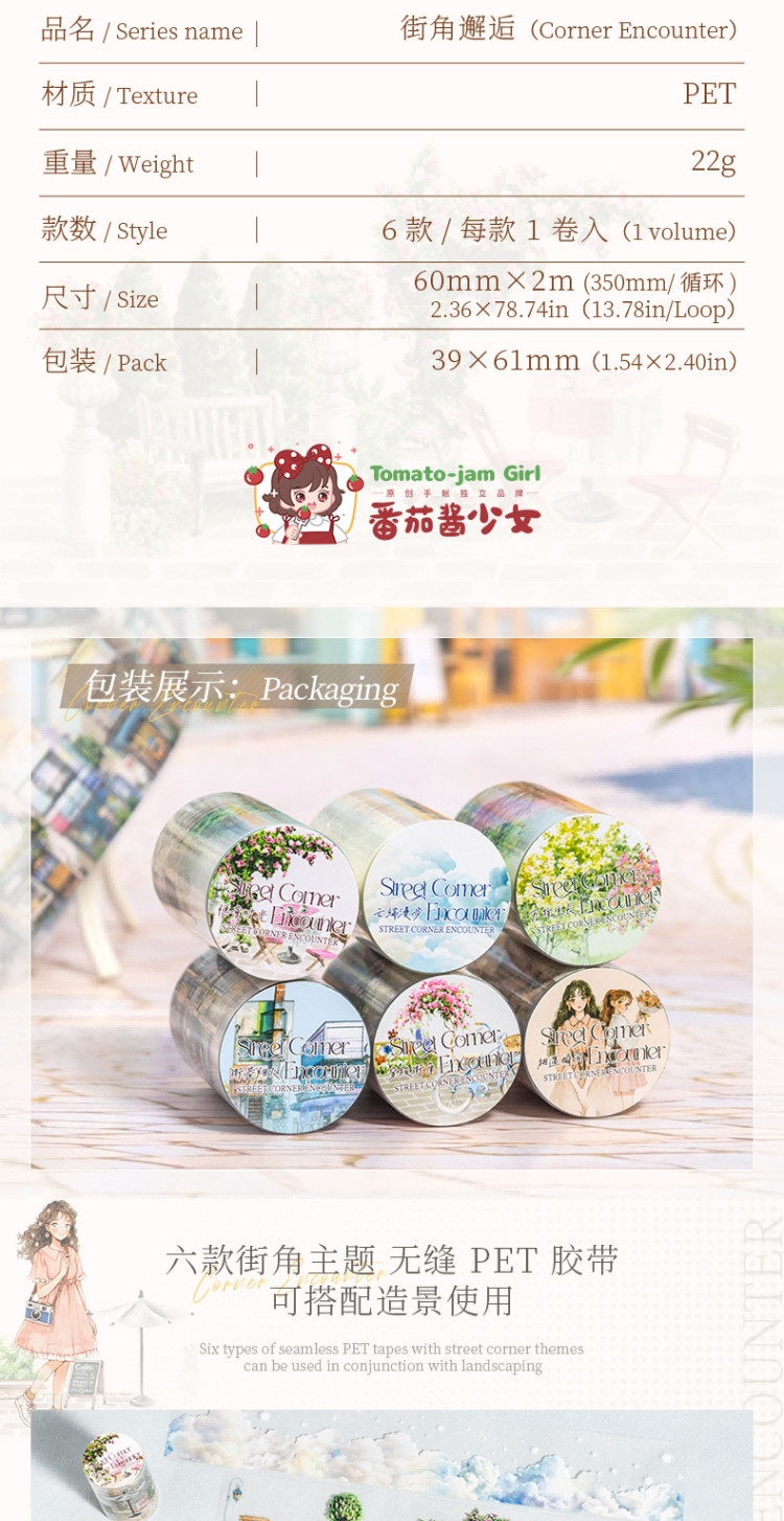 ENWEI 60mm*2m 1 Roll [Street Corner Encounter Series] Versatile ...