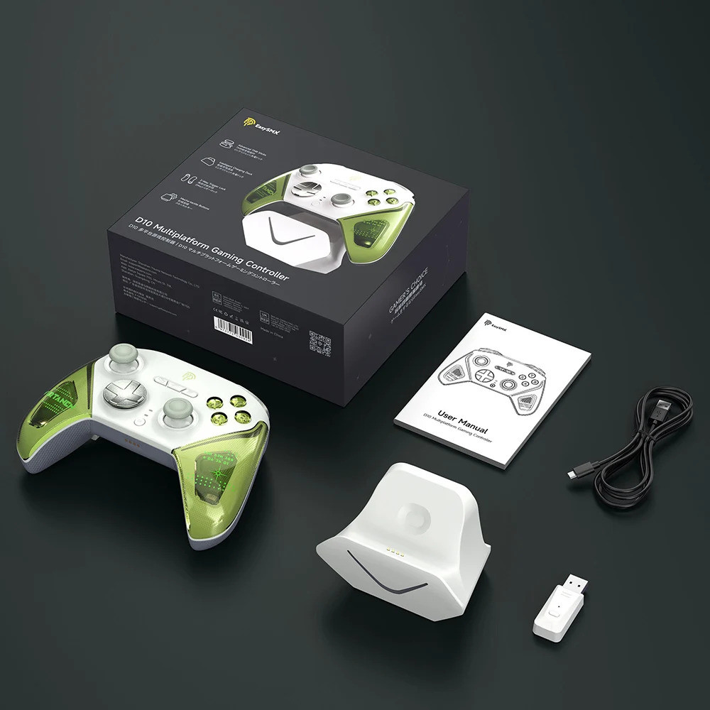 EasySMX D10 Wireless Controller Bluetooth RGB Gamepad with TMR Sticks Joystick Hall Effect Micro ...