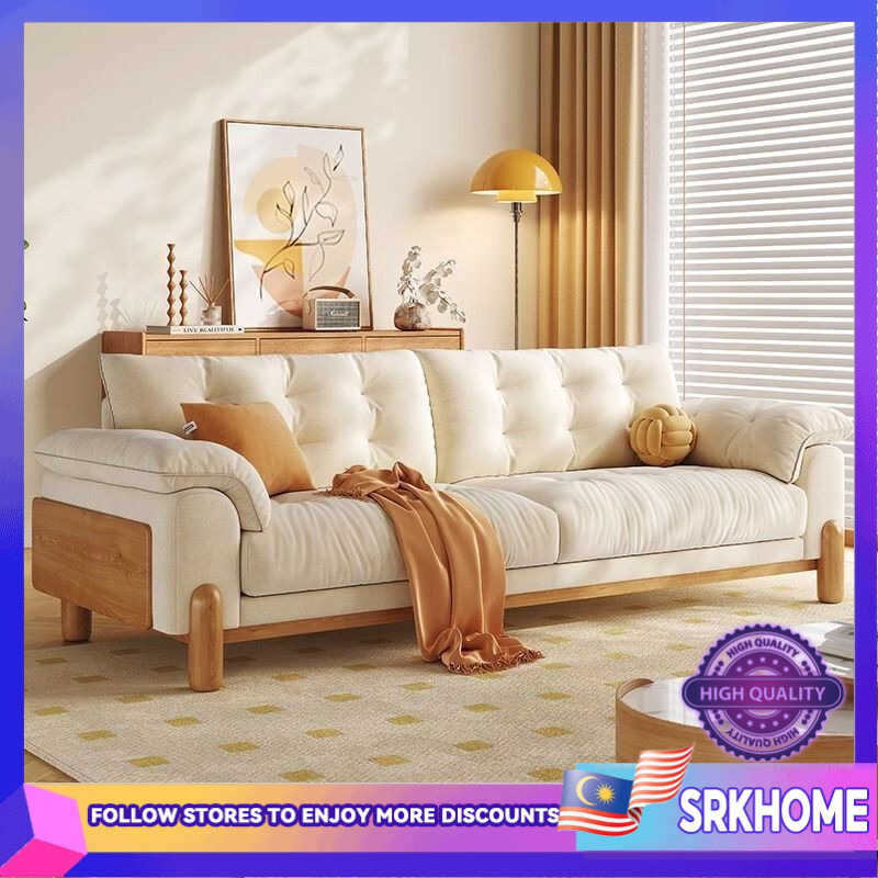 Sofa Japanese Style Straight Row Small House Fabric Sofa Living Room ...