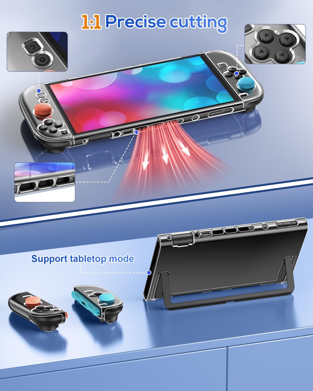 Transparent Protective Case Shell for Nintendo Switch 2 Console Joycon ...