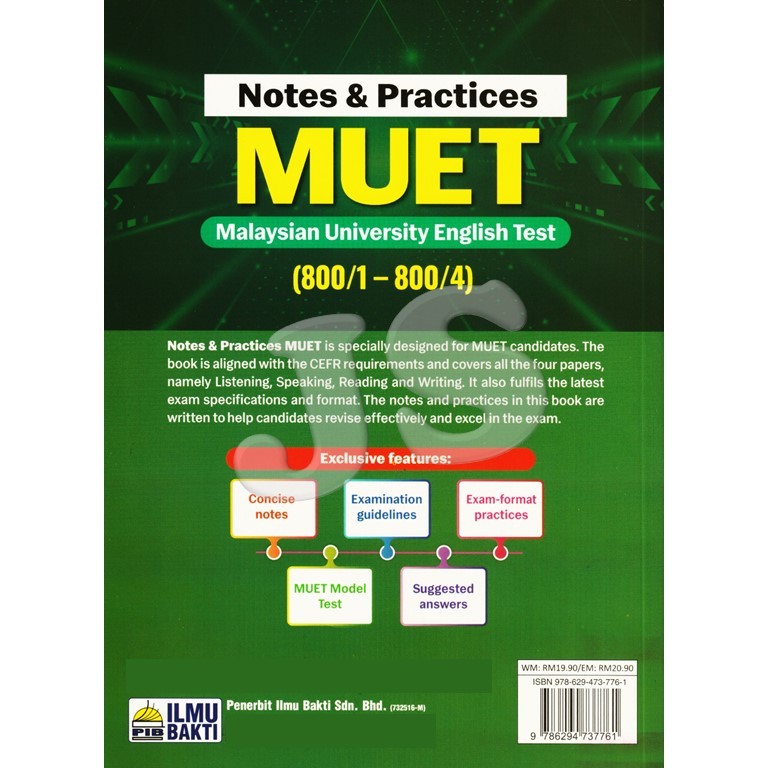 NOTES & PRACTICES MUET ENGLISH TEST STPM (CEFR-ALIGNED) BUKU RUJUKAN ...