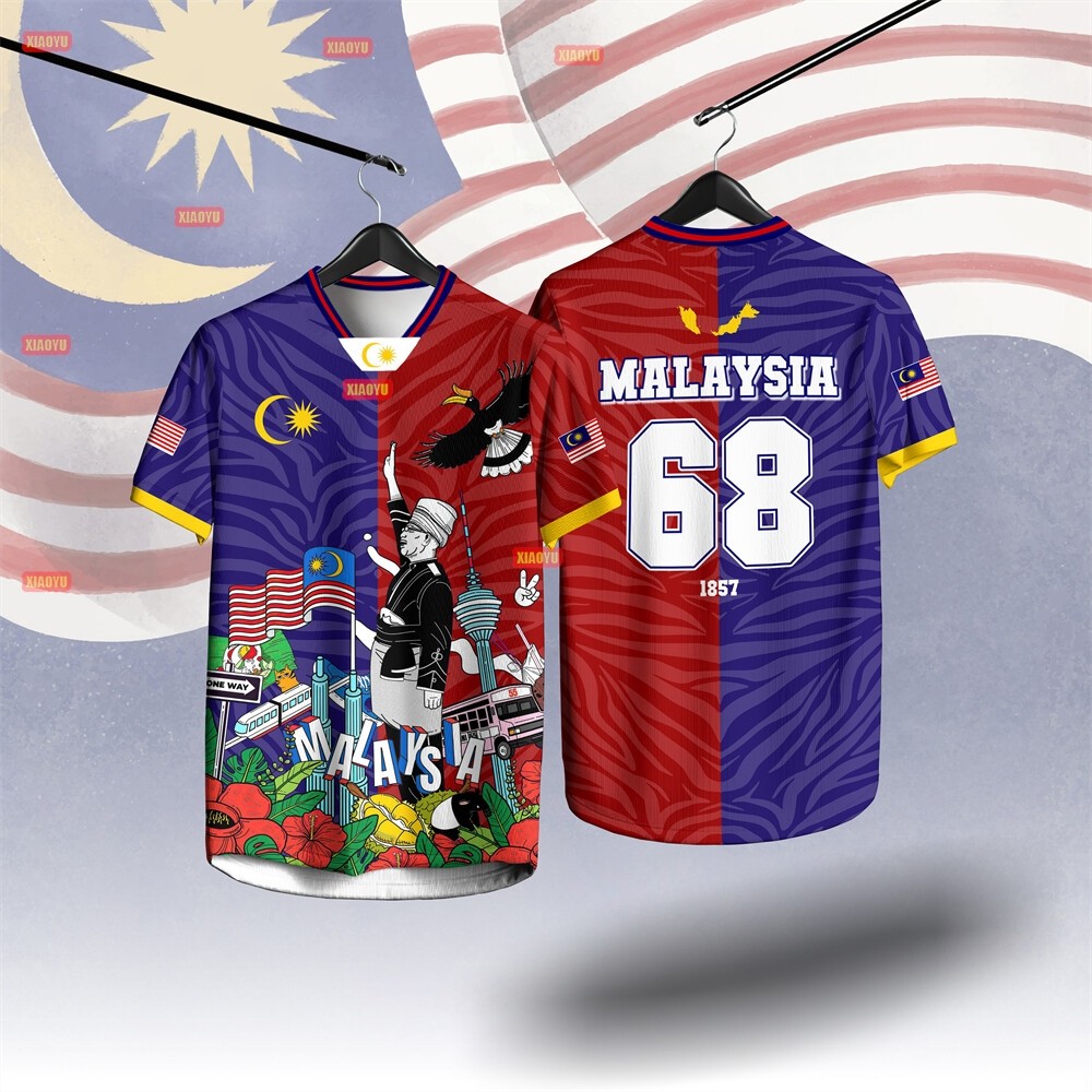 2025 MALAYSIA MERDEKA 68 Jersey Baju Merdeka Budak Round Neck T-Shirt ...