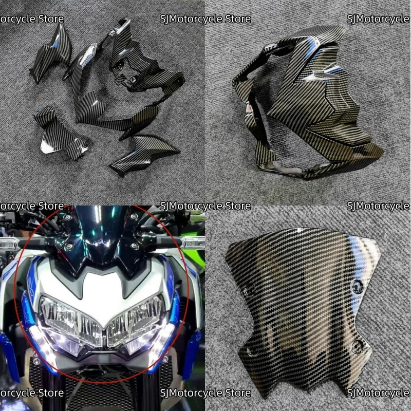 Carbon fiber coating Motorcycle Front Upper Nose Headlight Fairing ...