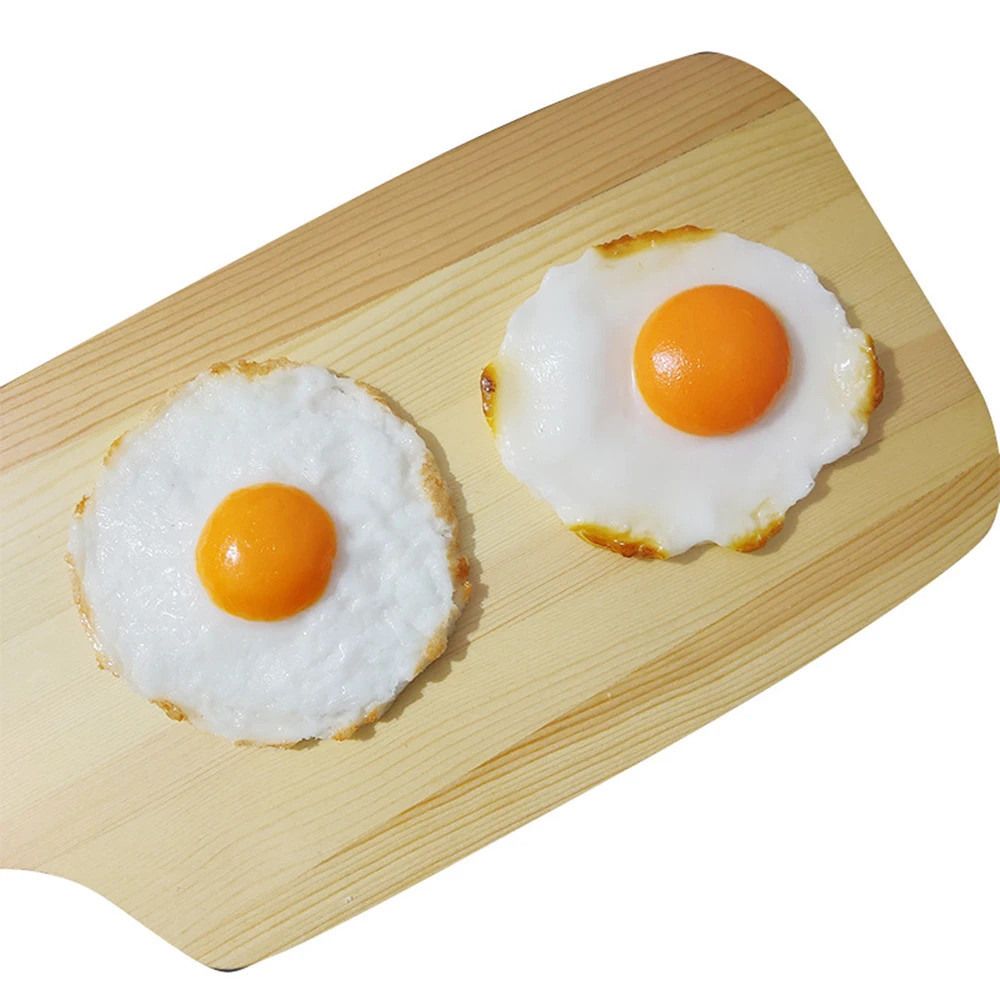 Simulation Egg Fake Food Artificial Fried Egg Model Window Decor ...