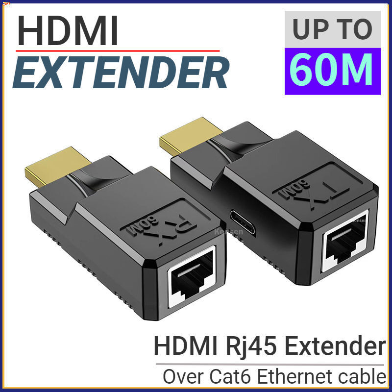 HDMI Extender over Cat6 Ethernet cable Up to 60M 1080P HDMI RJ45 ...