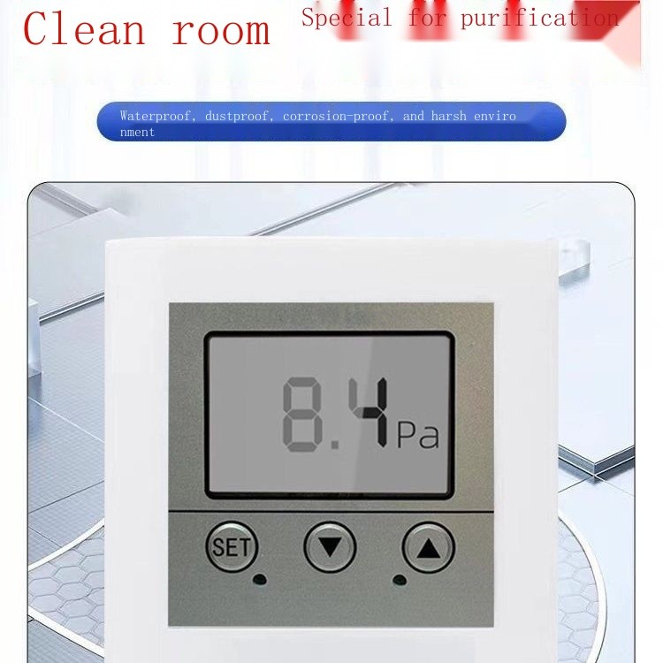 Digital Micro Pressure Differential Gauges Clean Room Purification Workshop 86 Box Embedded ...