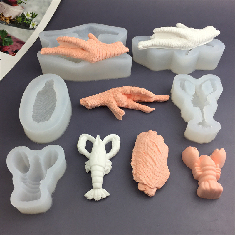 Simulation Chicken Feet Chicken Wings Lobster Shaped Silicone Mold ...