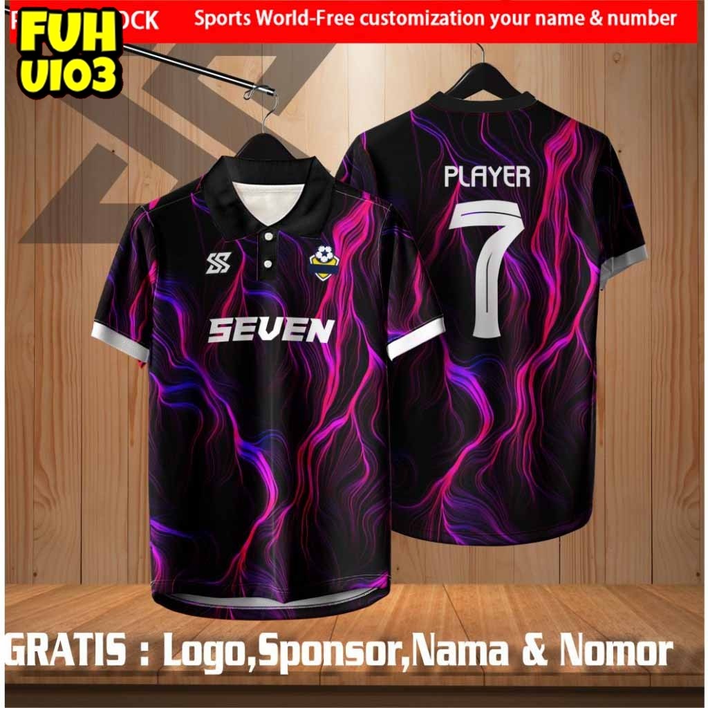 (READY STOCK) 2025 New! Design Jersey futsal FIRE PURPLE prinitng ...