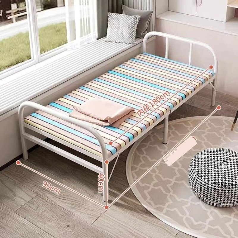 One Meter Two Bed Single Bed Wooden Bed 1 Meter 5 Wide Simple Folding ...