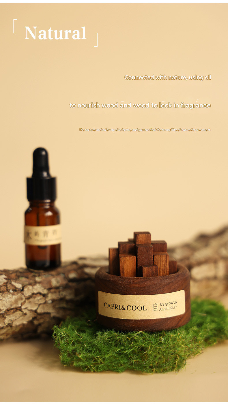 Indoor Desktop Aromatherapy Wood Ornaments, Creative Black Walnut ...