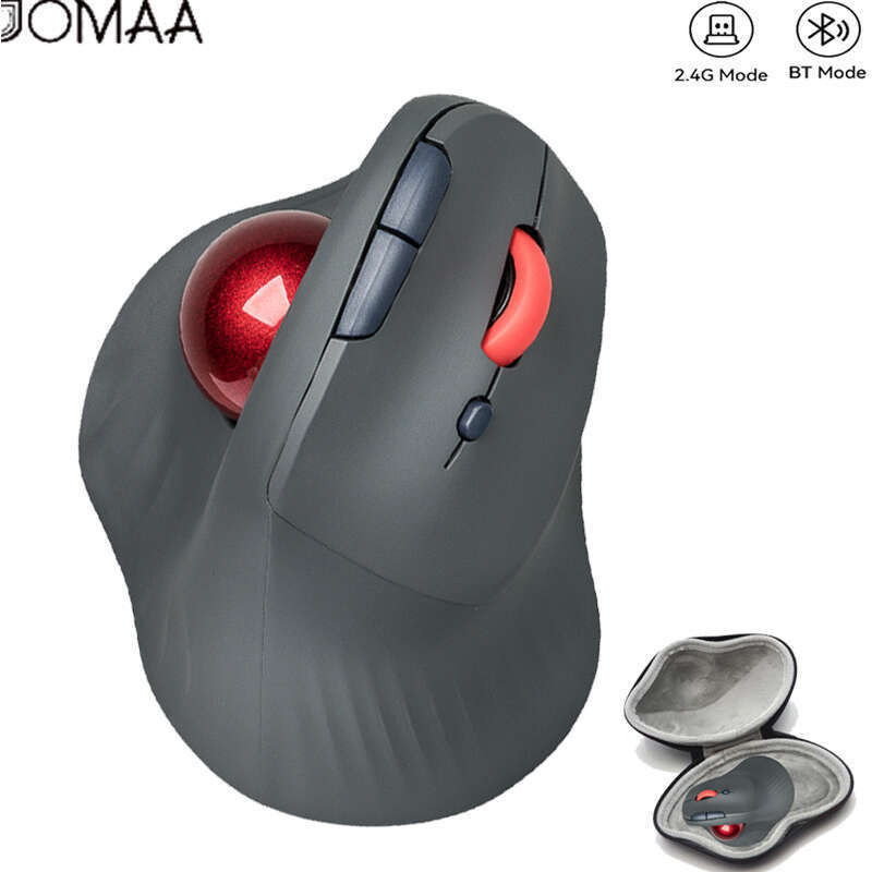 JOMAA Vertical Trackball Mouse Rechargeable 2.4G USB Wireless ...