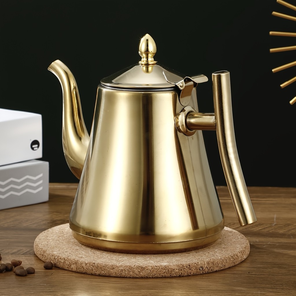 Golden Stainless Steel Outdoor Kettle with Detachable Washable Filter ...