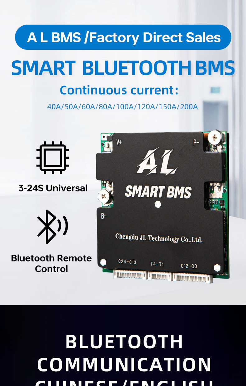 AL Smart BMS 8S LiFePO4 200A Solar Bluetooth CAN Bus Active Balancer Board for 32650 Battery ...