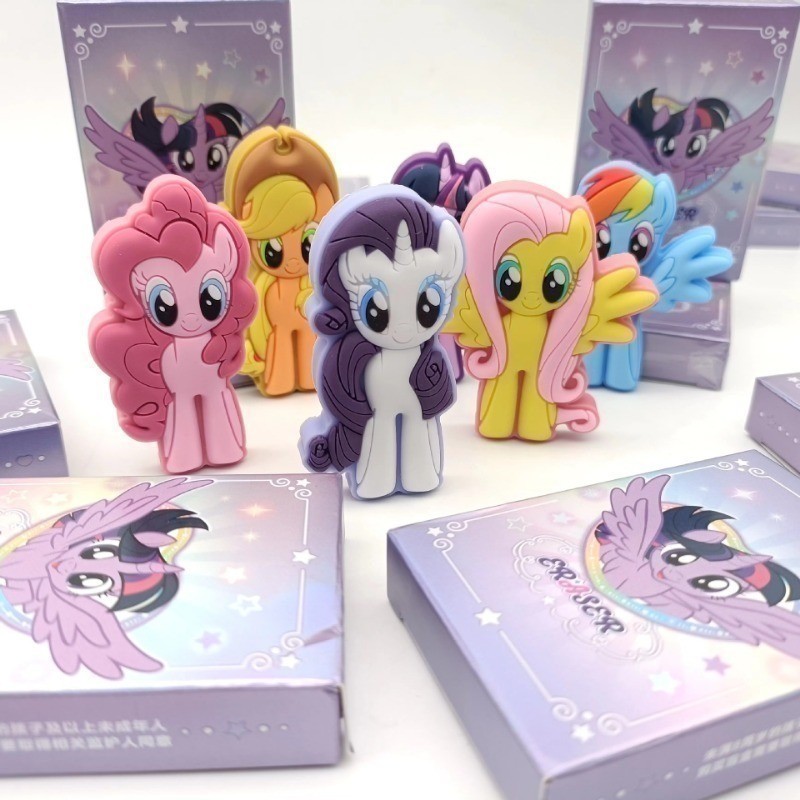 My Little Pony Eraser Blind Box Anime Figure Cartoon Eraser Model Doll ...