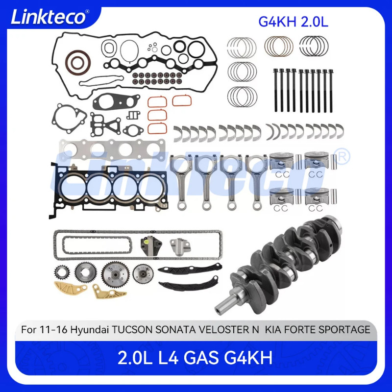 G4KH Engine Rebuild Timing chain Crankshaft Gaseket Set For 2.0 T L ...