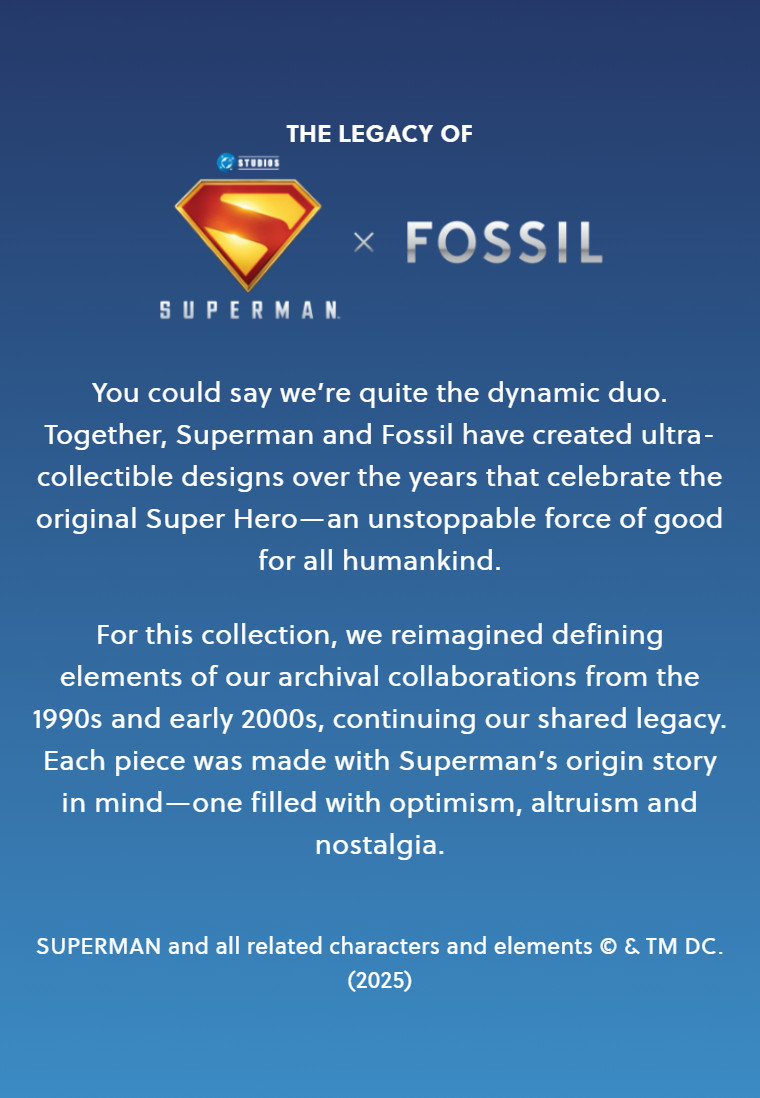Fossil Gent LE1207SET Superman x Fossil Limited-Edition Superman Crest ...