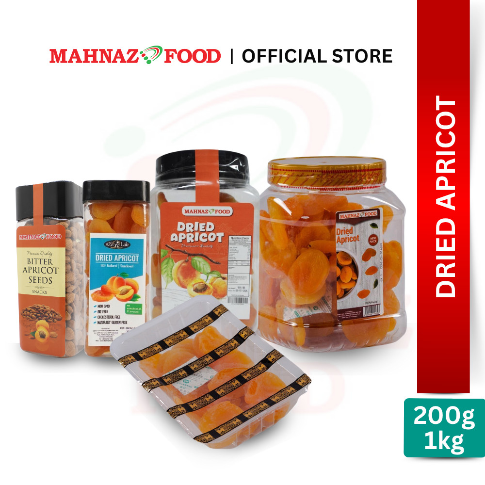 MAHNAZ FOOD Dried Apricot (200g/250g/370g/500g/800g/1kg) + Apricot Seed ...