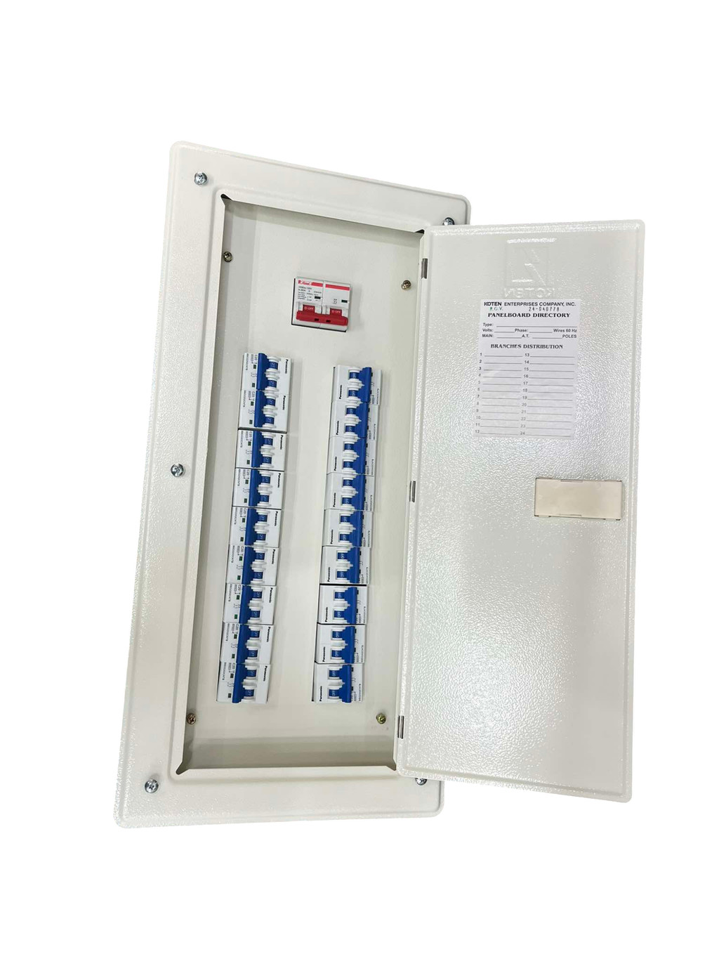KOTEN Panel Board 100A 2 Pole Main Breaker Himel 220V with 16 Branches ...
