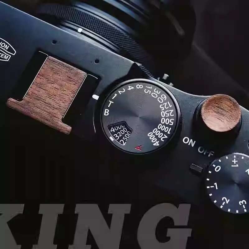 Camera wooden Shutter Release wooden Button and wooden Hot shoe cover for Fujifilm X-T30 XT30 ii ...