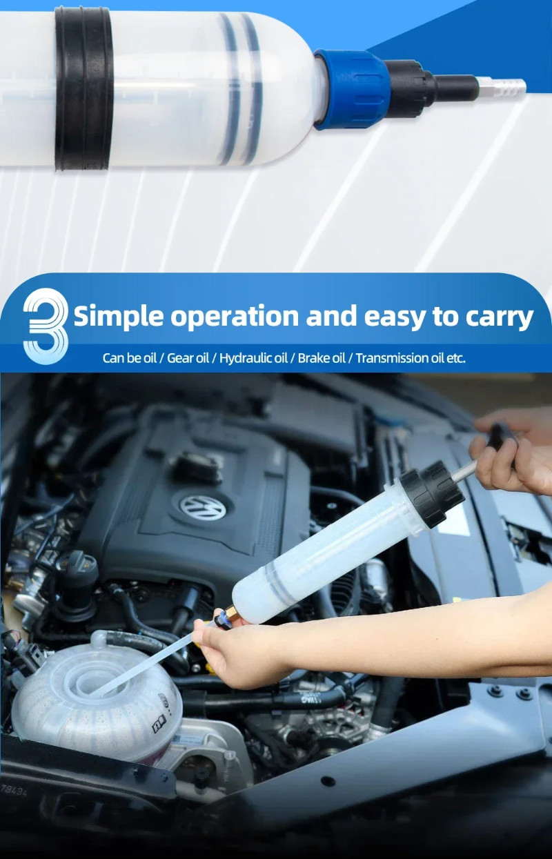 500cc Fuel Transfer Filling Syringe Injecting Pump Suction Vacuum Brake ...