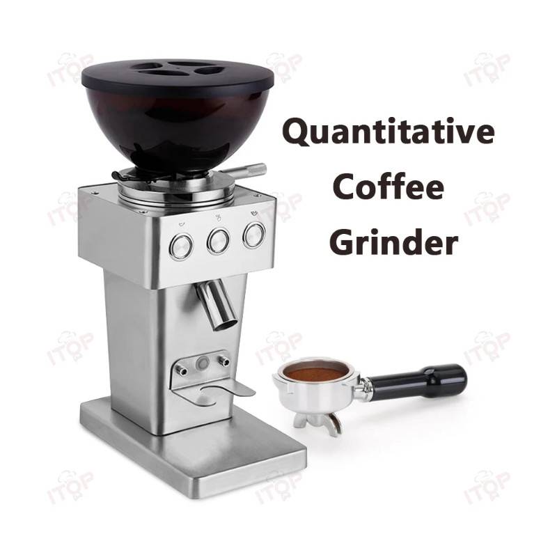 ITOP CG9015 Quantitative Coffee Grinder 60MM Stainless Steel Flat Burr ...