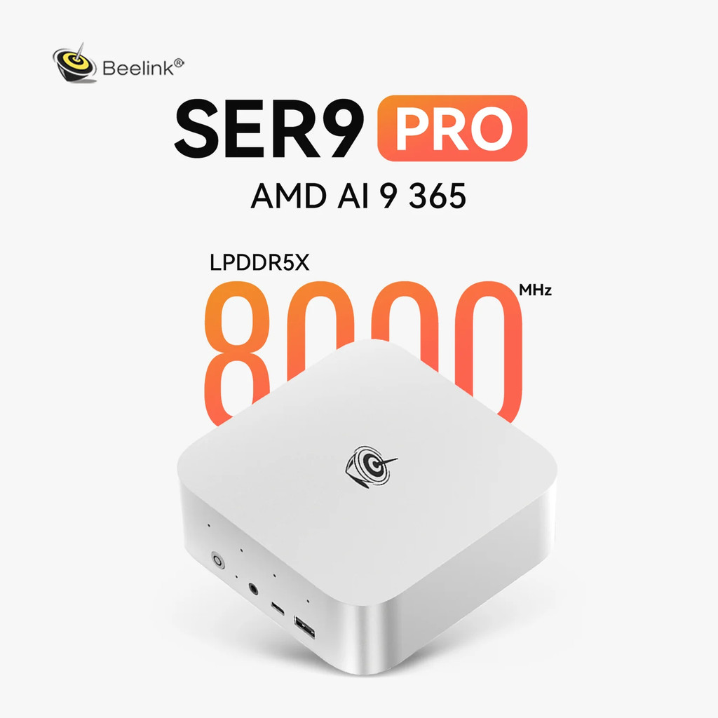 Beelink SER9 Pro AMD Ryzen AI 9 365/370 LPDDR5X 8000MHz PCIe 4.0 M.2 Win 11 For Desktop Gaming ...