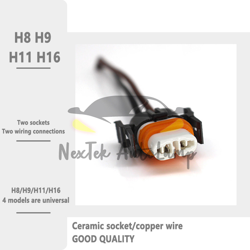 Automobile ceramic socket H1/H3 H4 H7 H8/H9/H11/H16 H10/HB3 HB4/HIR2 ...