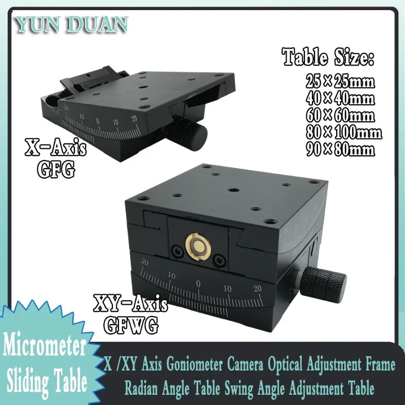Precision X/XY Axis Stages Manual Goniometer Camera Optical Adjustment ...