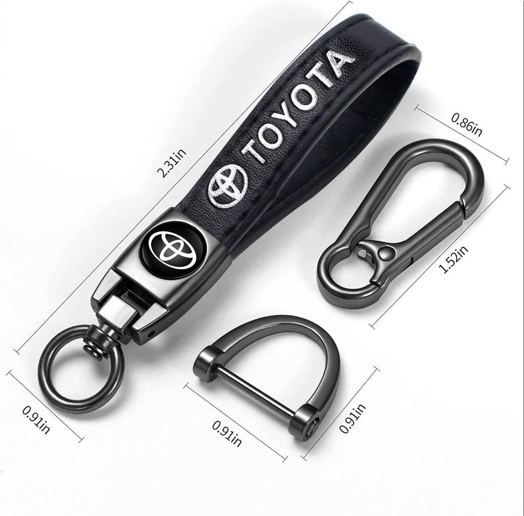 Toyota TRD Leather Metal Car Keychain Motorcycle Key Holder High-end ...